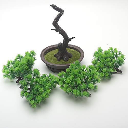 Artificial Bonsai Tree, Simulation Pine Tree Potted Plant, Office DIY Decorative Bonsai, Fake Green Plant Decoration Artificial Plants, for Desktop Display, Zen Garden Décor