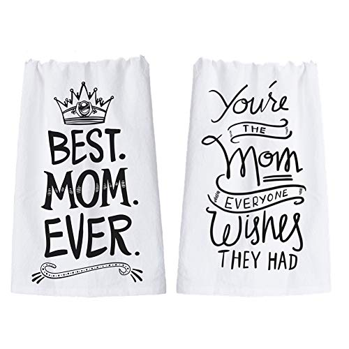 18TH STREET GIFTS Mom Kitchen Towel Set | Kitchen Gifts for Mom | Dish Towels with Sayings, Set of 2