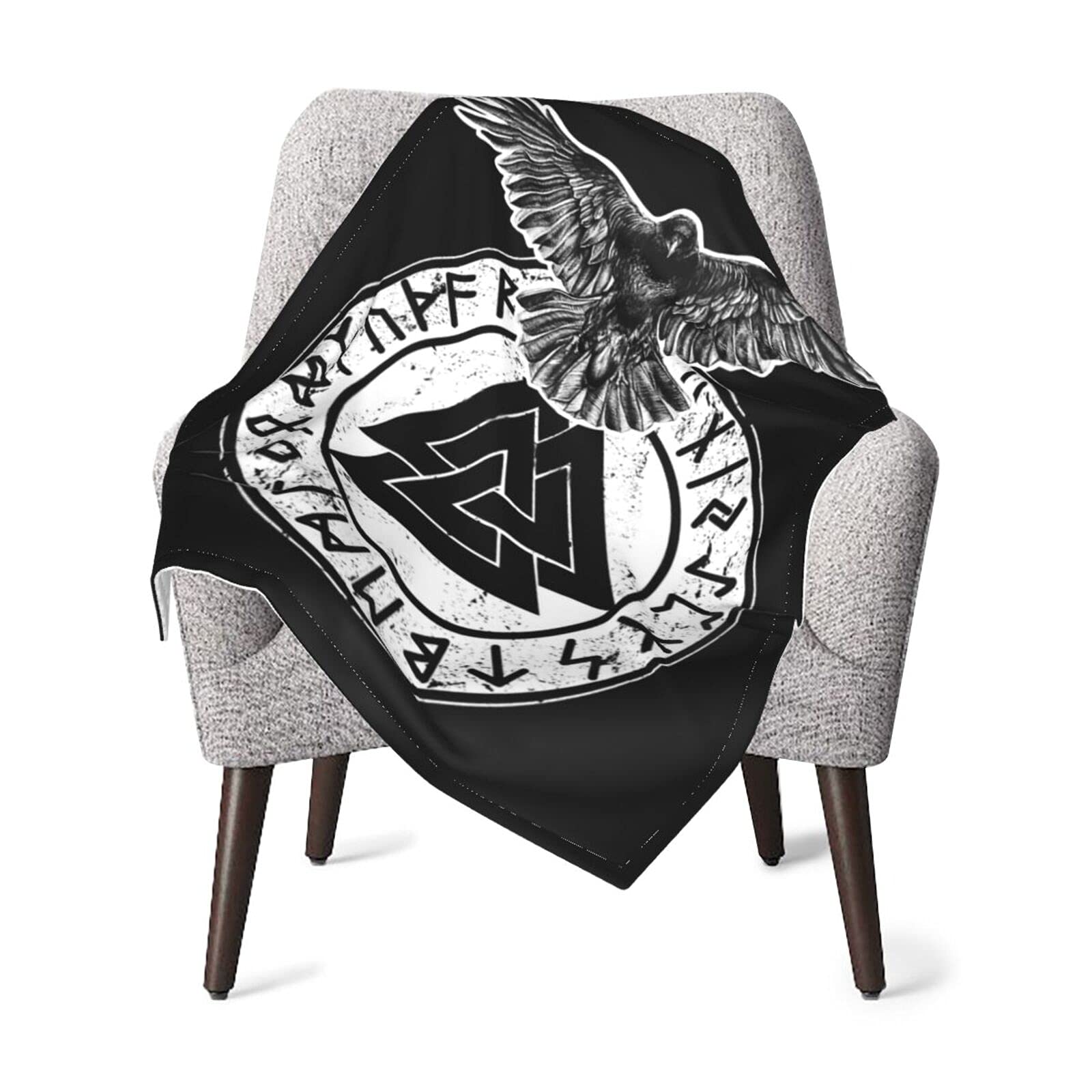 TPOKIM Lightweight Silky Cozy Warm Odin Thor God of Hammers Viking Fleece Baby Receiving Blanket Unisex for Stroller, Crib, Newborns,Baby Shower, Carseat 30x40Inch