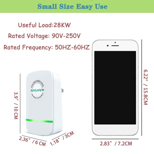2 PCS Power Saver Pro - Electric Intelligent Energy Saver - Electricity Saving Box Intelligent Power Factor Saver Device - Balance Current Source Household Voltage Stabilizes Smart 90-250V (US Plug)