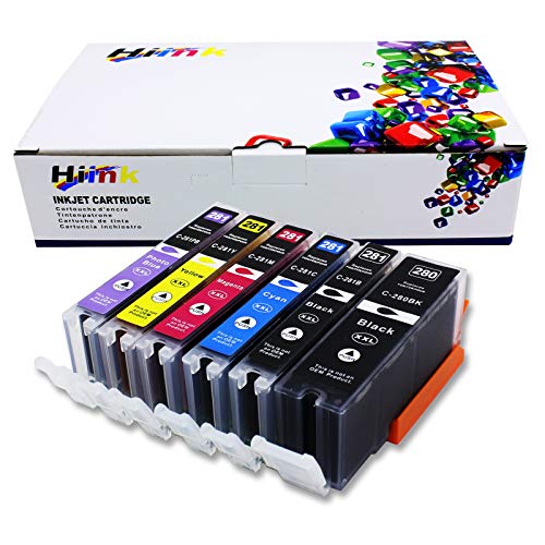 HIINK Compatible Ink Replacement for 280 281 Ink Cartridge for Canon Printer PIXMA TS8120 PIXMA TS8220 PIXMA TS8320 PIXMA TS9120 (6 Pack)