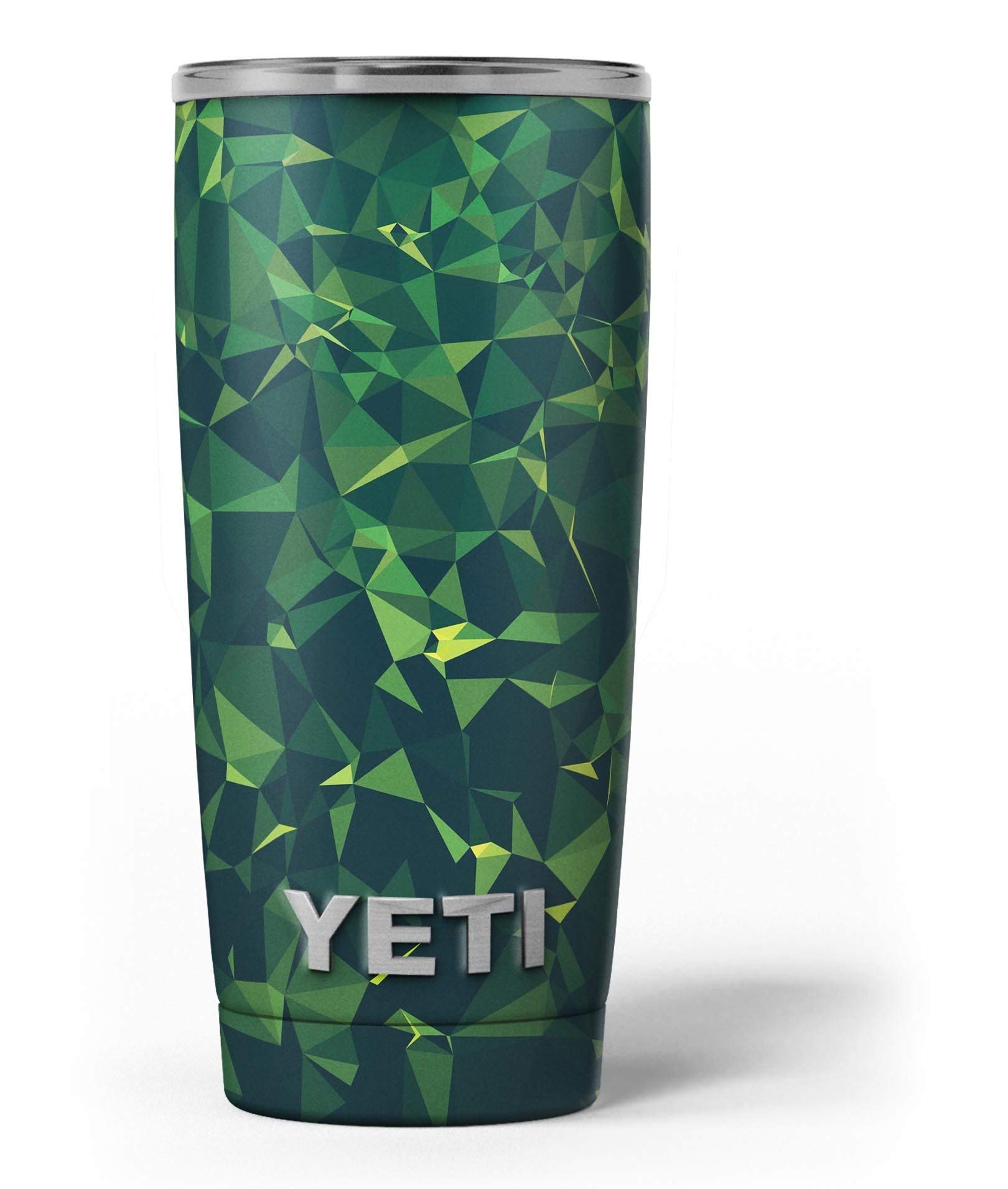 Design Skinz Greenage Geometric V13 - Skin Decal Vinyl Wrap Kit Compatible with The Yeti Rambler Cooler Tumbler Cups