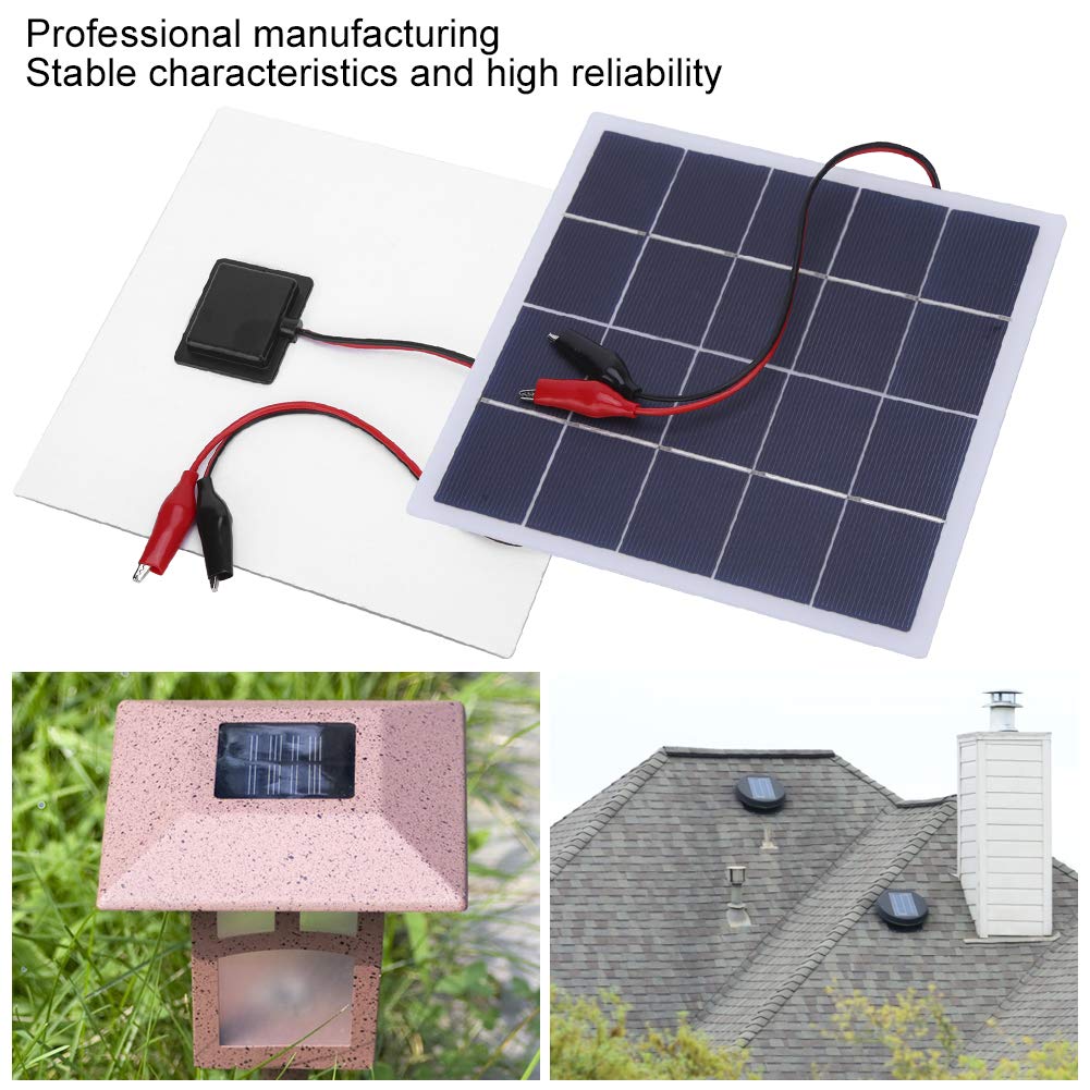 172x175x2MM Portable Polycrystalline Silicon Solar Power Panel 4W 5V Solar Power Charger for Home Lights for All Small Appliances for Fans (4W)