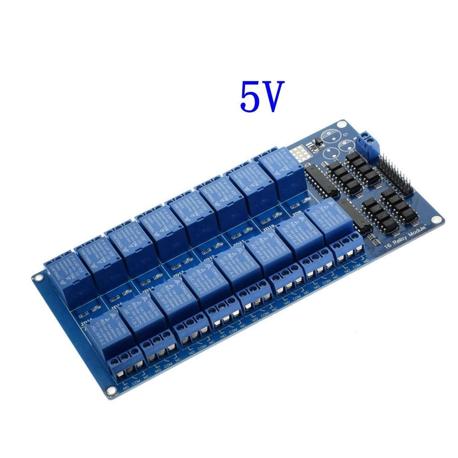 1PCS 5V 16 Channel Relay Module for ARM AVR DSP Electronic Relay Plate Belt Optocoupler Isolation (Color : 5V 16 Channel Relay)