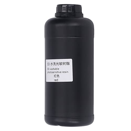 3D Printer Resin, 3D Resin Washable High Strength 1000ml for LCD DLP(Red)