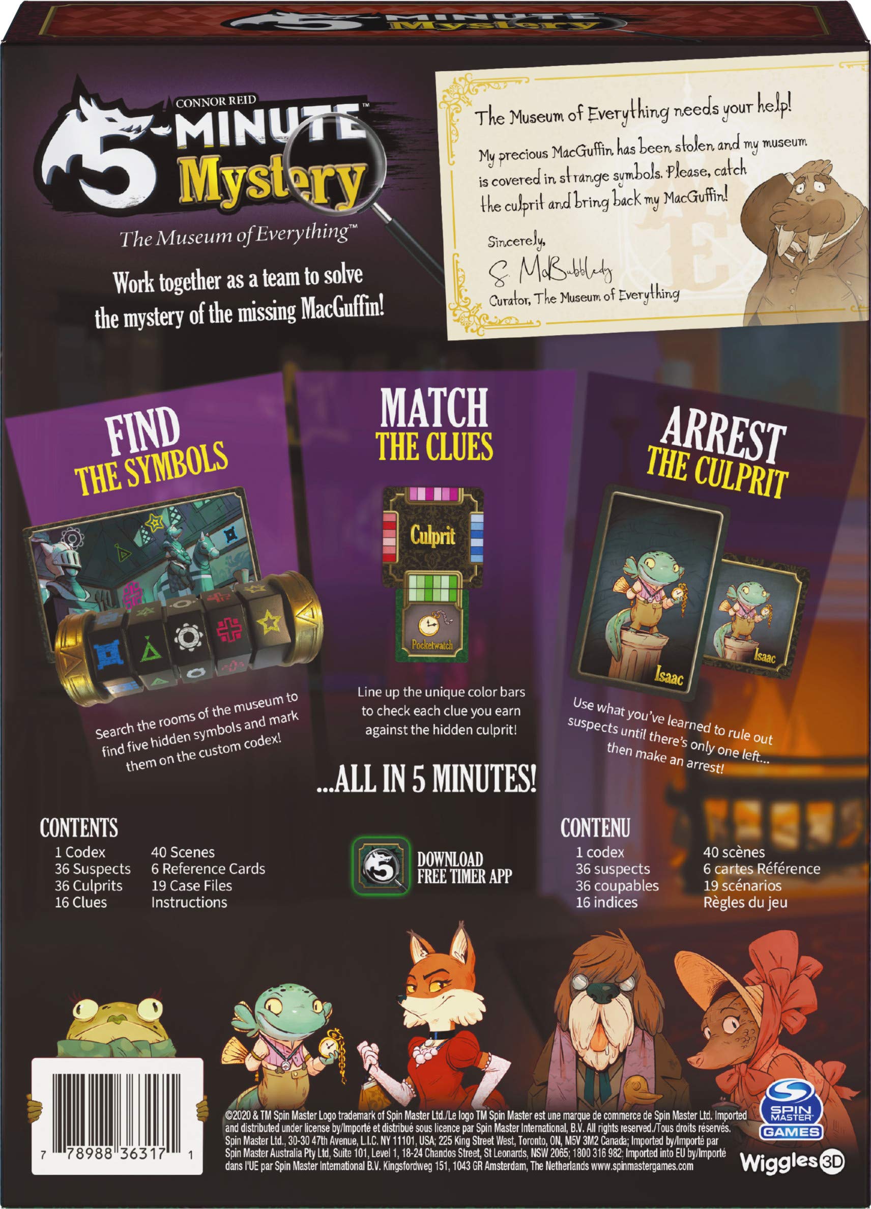 5-Minute Mystery The Museum of Everything Game, for Adults and Kids Ages 8 and up, by SpinMaster
