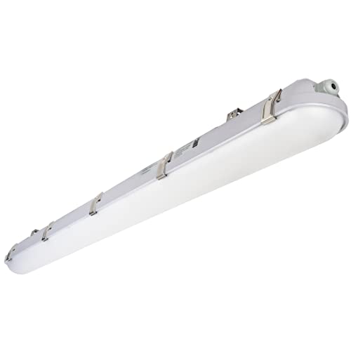 DAKASON 4FT LED Vapor Tight Light 60W 6600lm (120W Eq.), Waterproof LED Outdoor Shop Light 5000K IP65 100-277V LED Vapor Proof Fixture for Parking Garage Car Wash Warehouse UL Listed