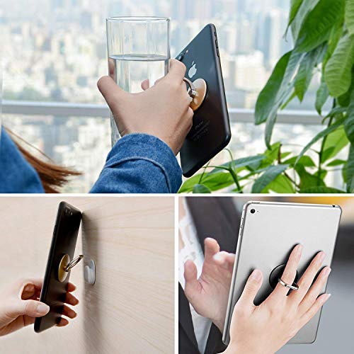 Cell Phone Finger Ring Holder Stand with Car Mount for Smartphone and Tablet,Kickstand 360 Rotation Grip Stand - Blue Pink Purple Nebula Unicorn