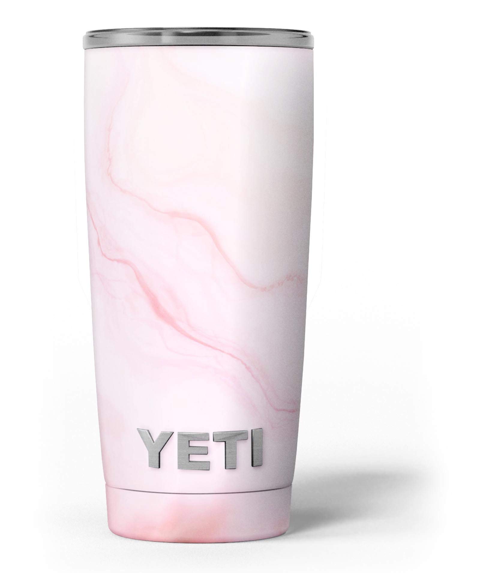Design Skinz Marble Surface V1 Pink - Skin Decal Vinyl Wrap Kit Compatible with The Yeti Rambler Cooler Tumbler Cups