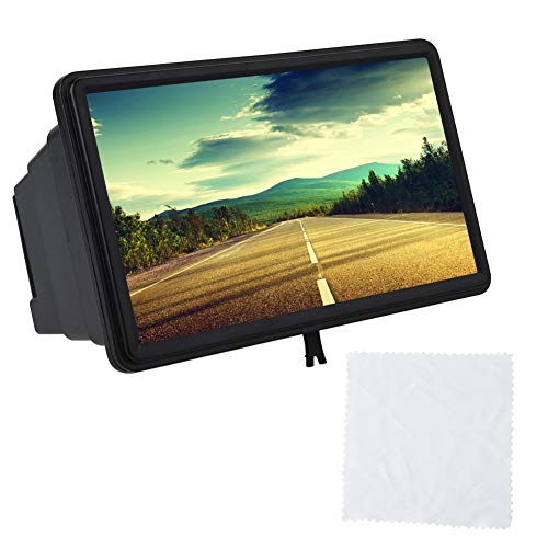 ciciglow Mobile Phone Screen Amplifier 12 Inch High Definition Mobile Phone Screen Magnifier for Smartphone ā Mobile Phone 3D Magnifier Projector Screen for Movies, Videos(Black)