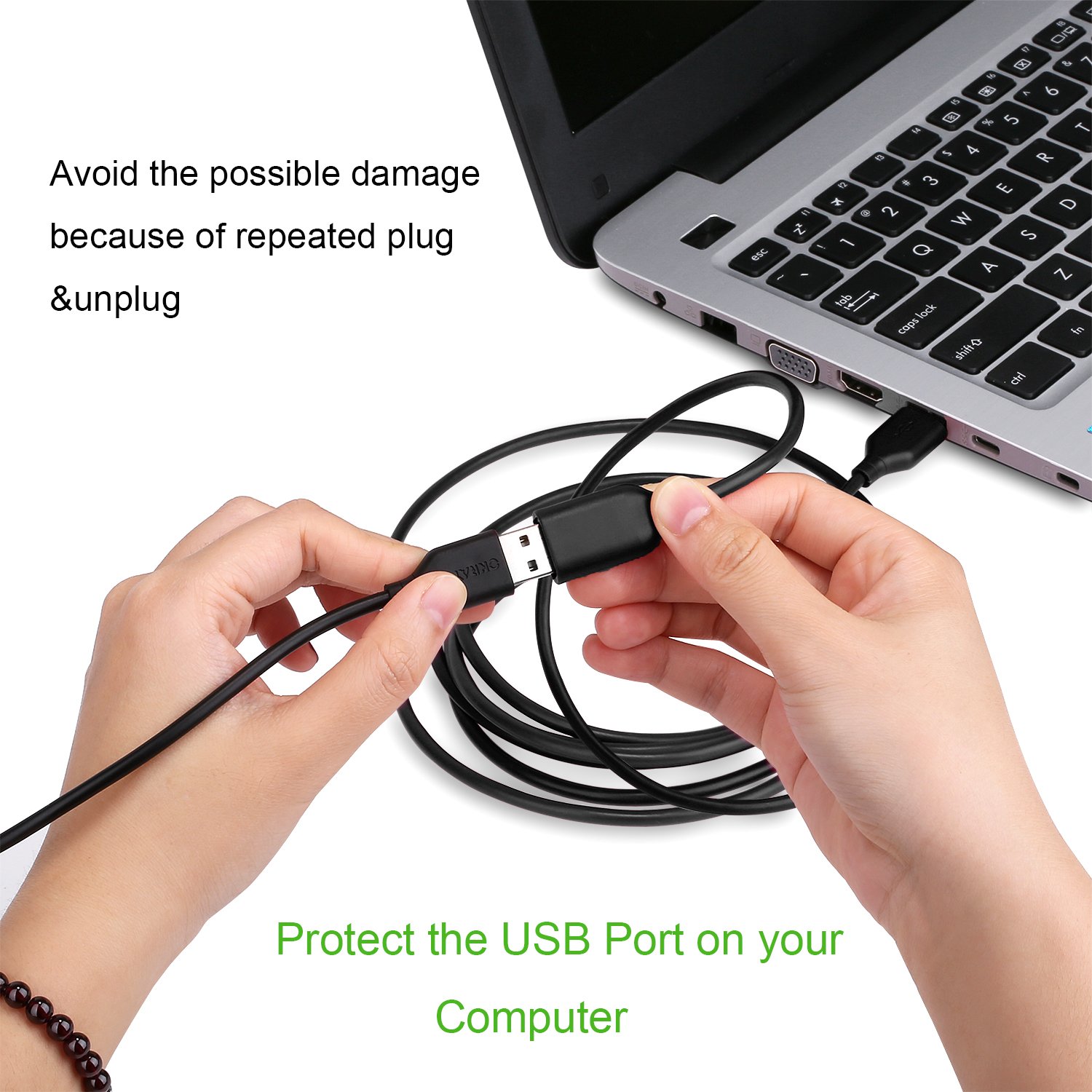 Besgoods USB Extension Cable, 2-Pack USB 2.0 6ft USB to USB Extension Cable Extender Cord - A Male to A Female USB Extension Cord with Gold-Plated Connector – Black