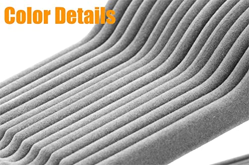 50+10 Pack Non-Slip Velvet Hangers Suit Clothes Hanger Space Saving Hangers 15~20LBS Heavy Duty Hangers 17.5"