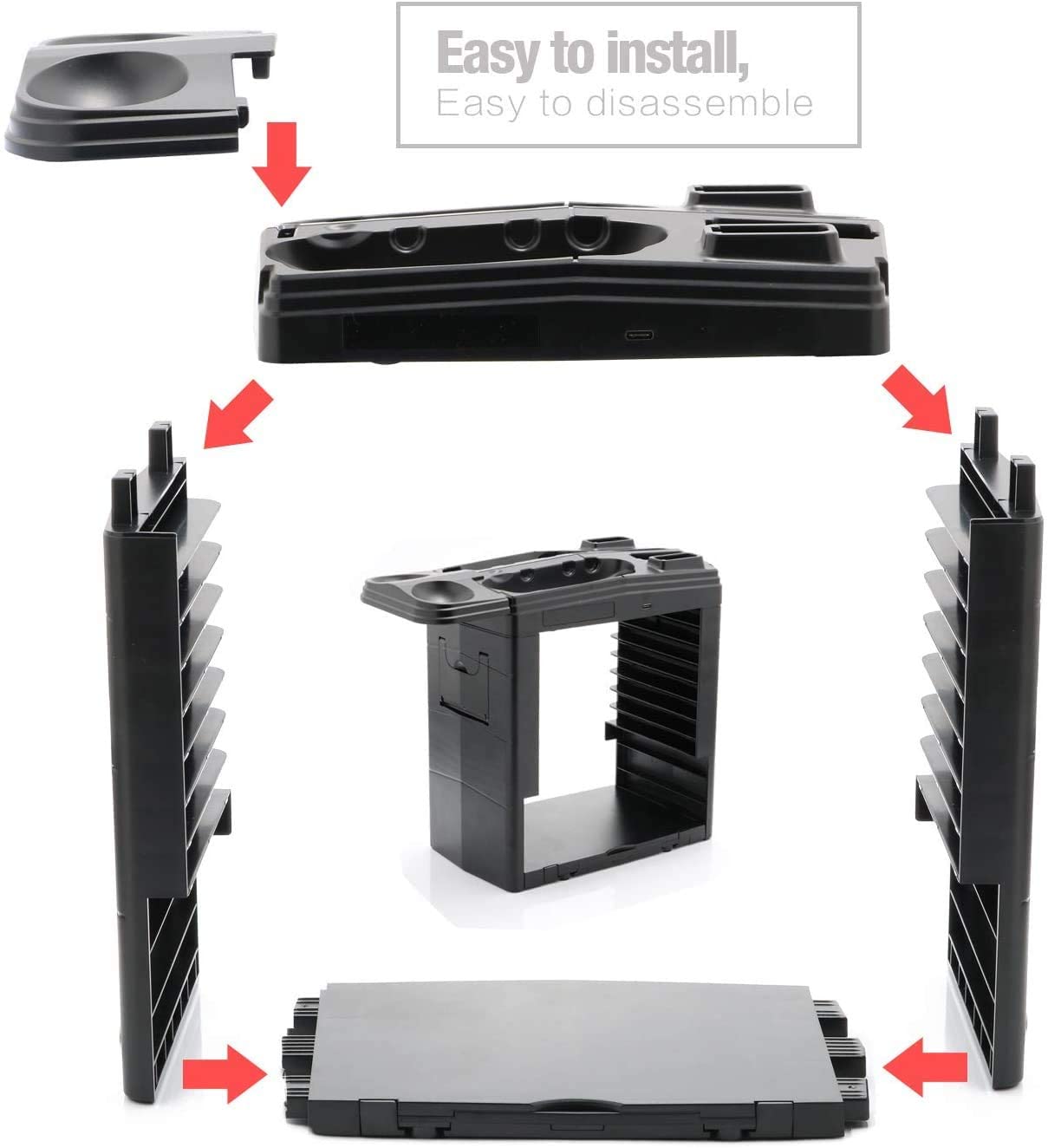 ANNMETER Switch Game Station Organizer with Controller Charger, Charging Dock for Switch, Joycons, Pokeballs, Pro Controller, Accessories Kit Storage