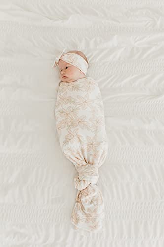 Large Premium Knit Baby Swaddle Receiving Blanket "Kiana" by Copper Pearl