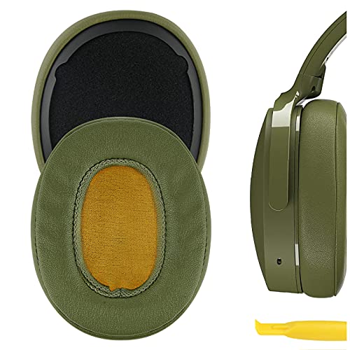 Geekria QuickFit Protein Leather Replacement Ear Pads for Skullcandy Venue Wireless ANC Headphones Earpads, Repair Parts (Green)