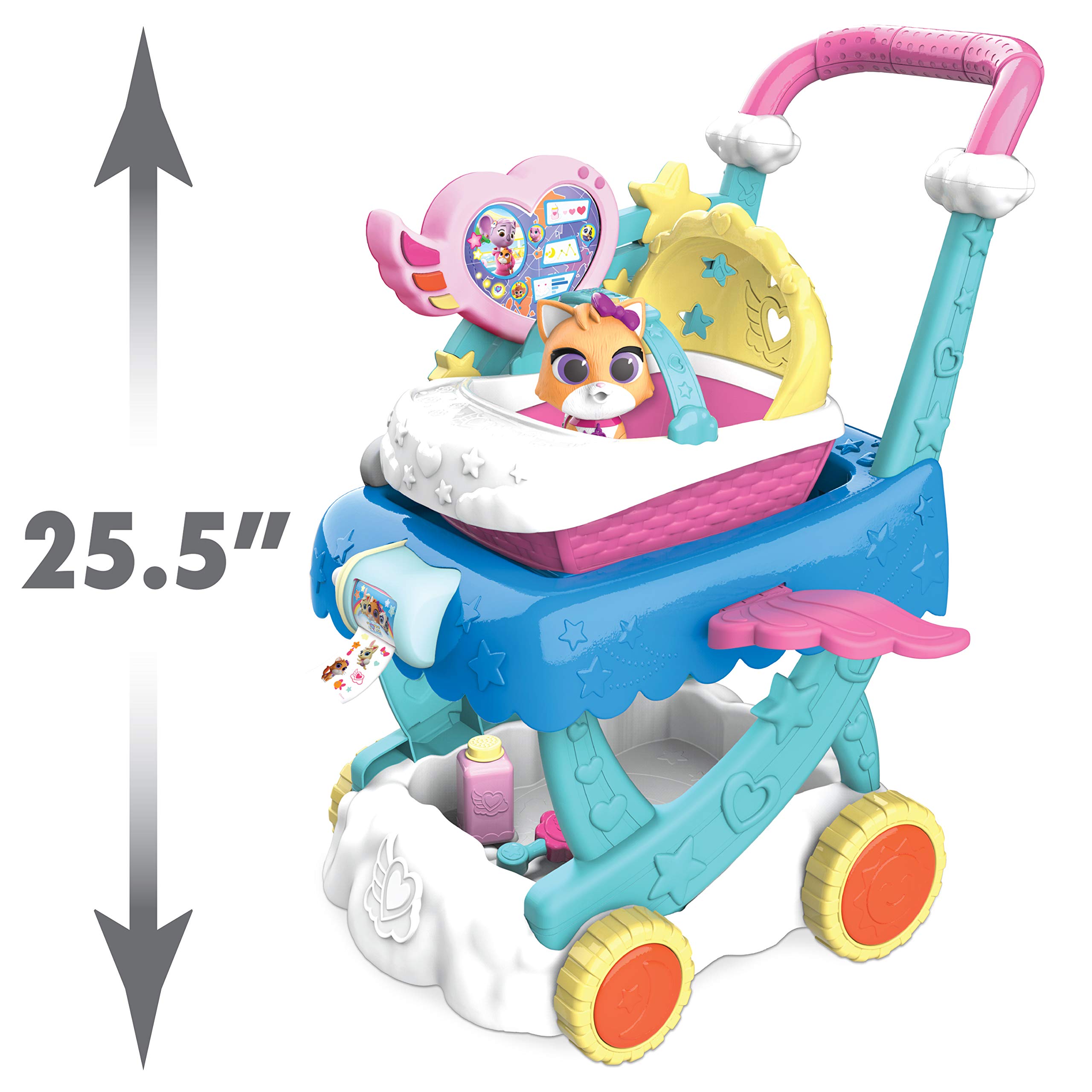 Disney Jr T.O.T.S. 25-inch Nursery Care Stroller, 12 pieces, Officially Licensed Kids Toys for Ages 3 Up by Just Play