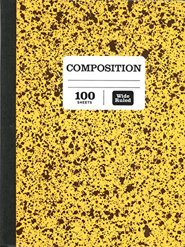 2 Pack - Colored Pen+Gear Wide Ruled Marbled Composition Notebooks 100 Sheets - 200 Sheets Total (Colors Vary)