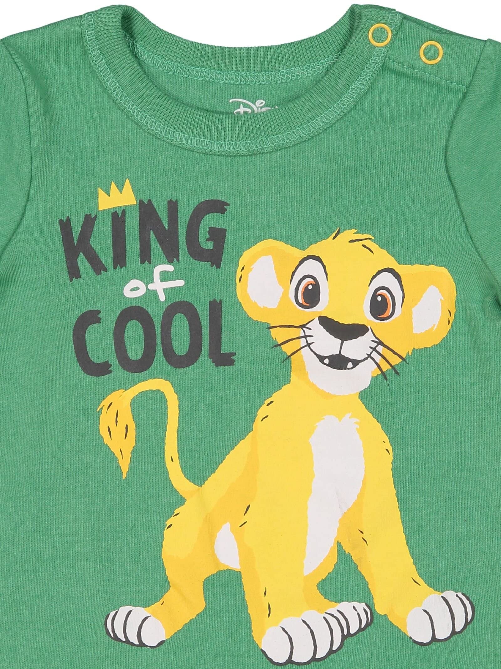Disney Lion King Simba Newborn Baby Boys Romper and Bucket Sun Hat Green 3-6 Months