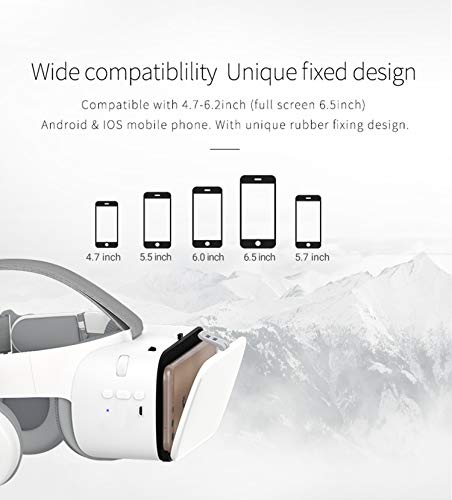 3D VR Virtual Reality Headset Goggle with Remote Controller, VR Glasses for 3D Movies Video Play Games, VR Set for iOS Android Phone for iPhone 13 12 11 Pro Mini X R S Max Samsung Galaxy