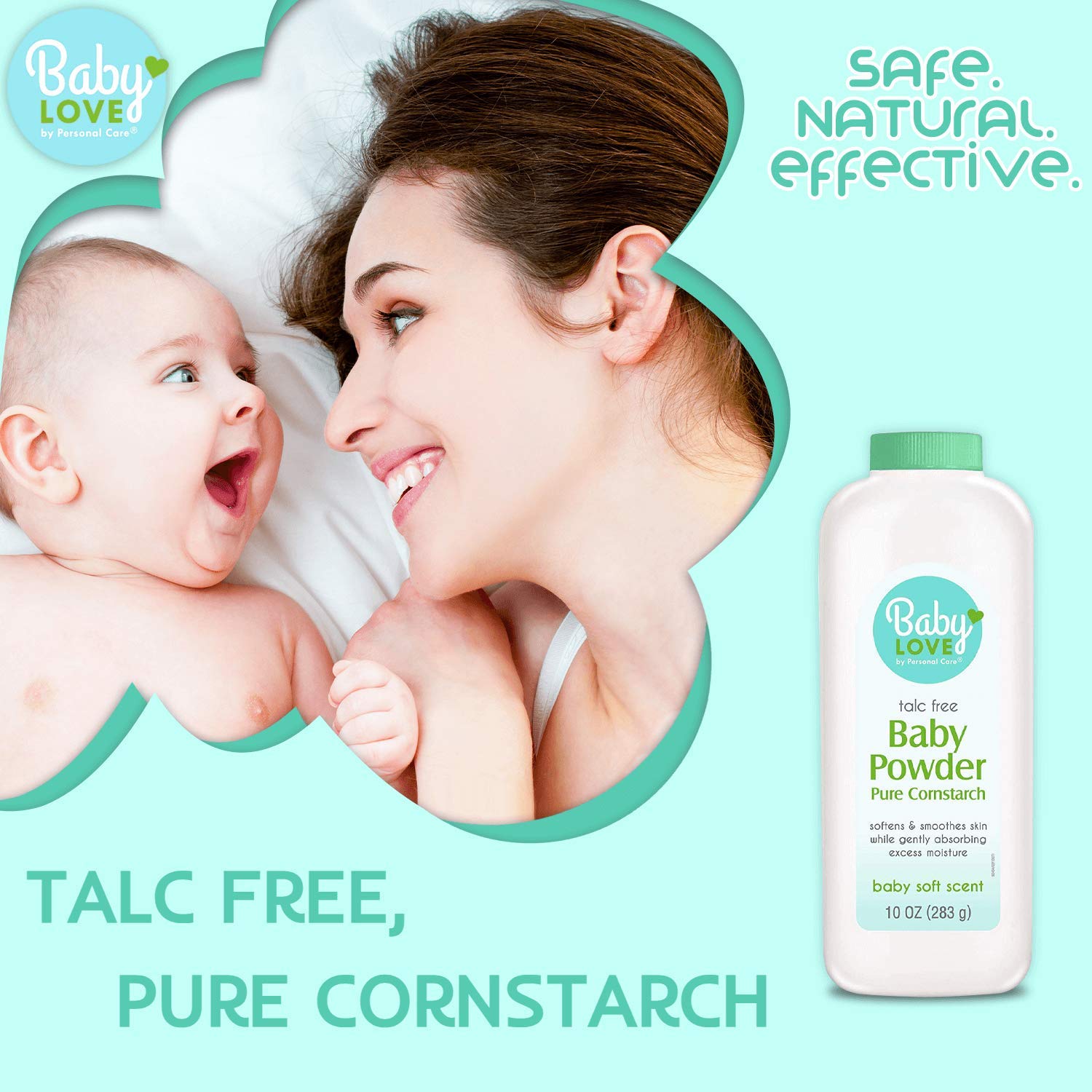 Baby Powder, Pure Cornstarch, 10-oz. (pack of 12)