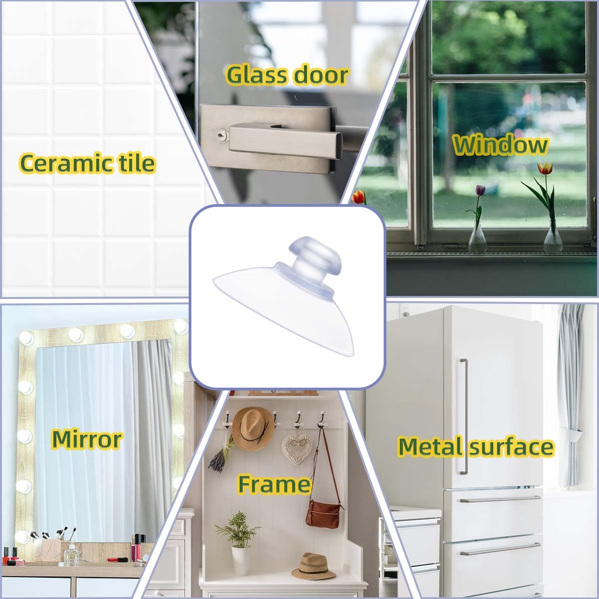 20 Pack Suction Cups for Glass Plastic Sucker Plastic Suction Pads Clear PVC Suction Cup with Hooks for Glass Table Transparent Anti-Collision Sucker Pad for Home Decoration Desk Window (30 mm)