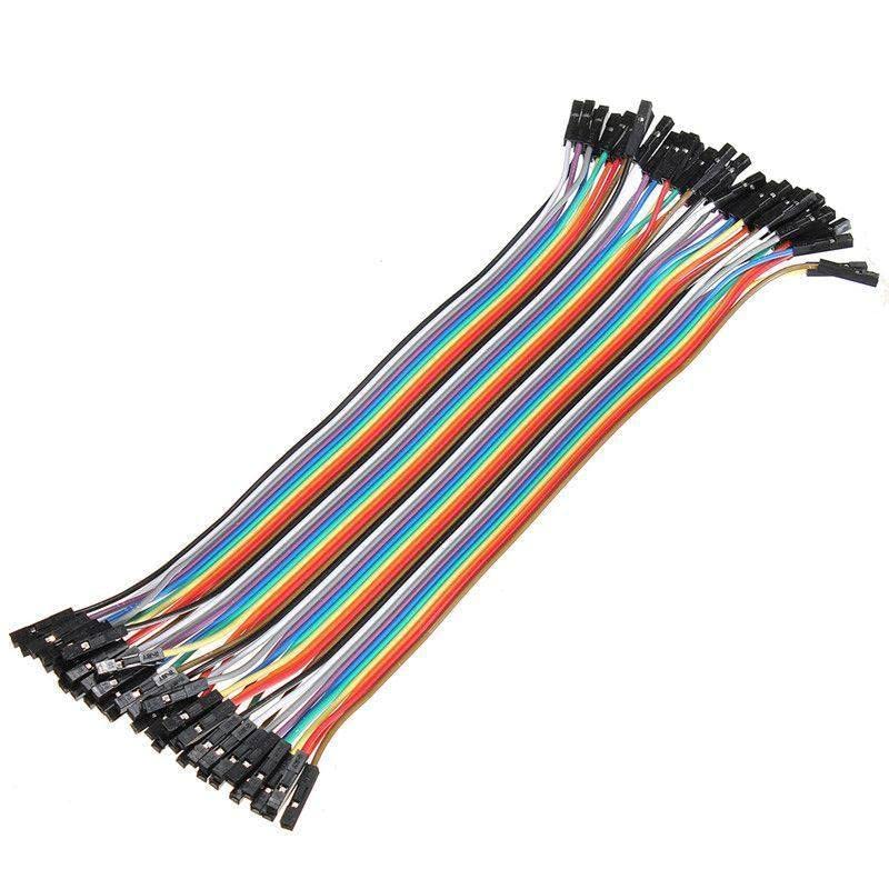 1PC Electrical Durable Cables 40pcs 20cm 2.54mm 1p-1p Pin Female to Female Color Breadboard Cable Jump Wire Jumper for Arduino