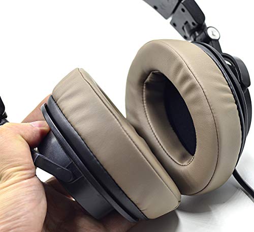 Defean Ear Pads for Audio Technica M30 M40 M50 M50X M50S M40X Headphone (Brown PU Earpads)