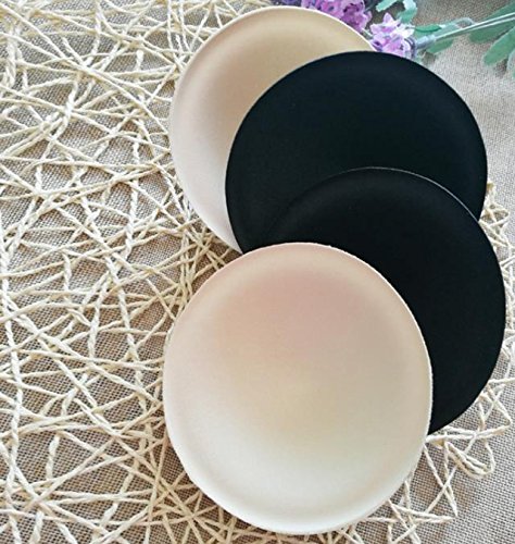 2 Pairs Removable Round Shape Sponge Bra pad Breathable Bra Push Up Bra Breast Insert Pads Breast Enhancers Shaper (White)