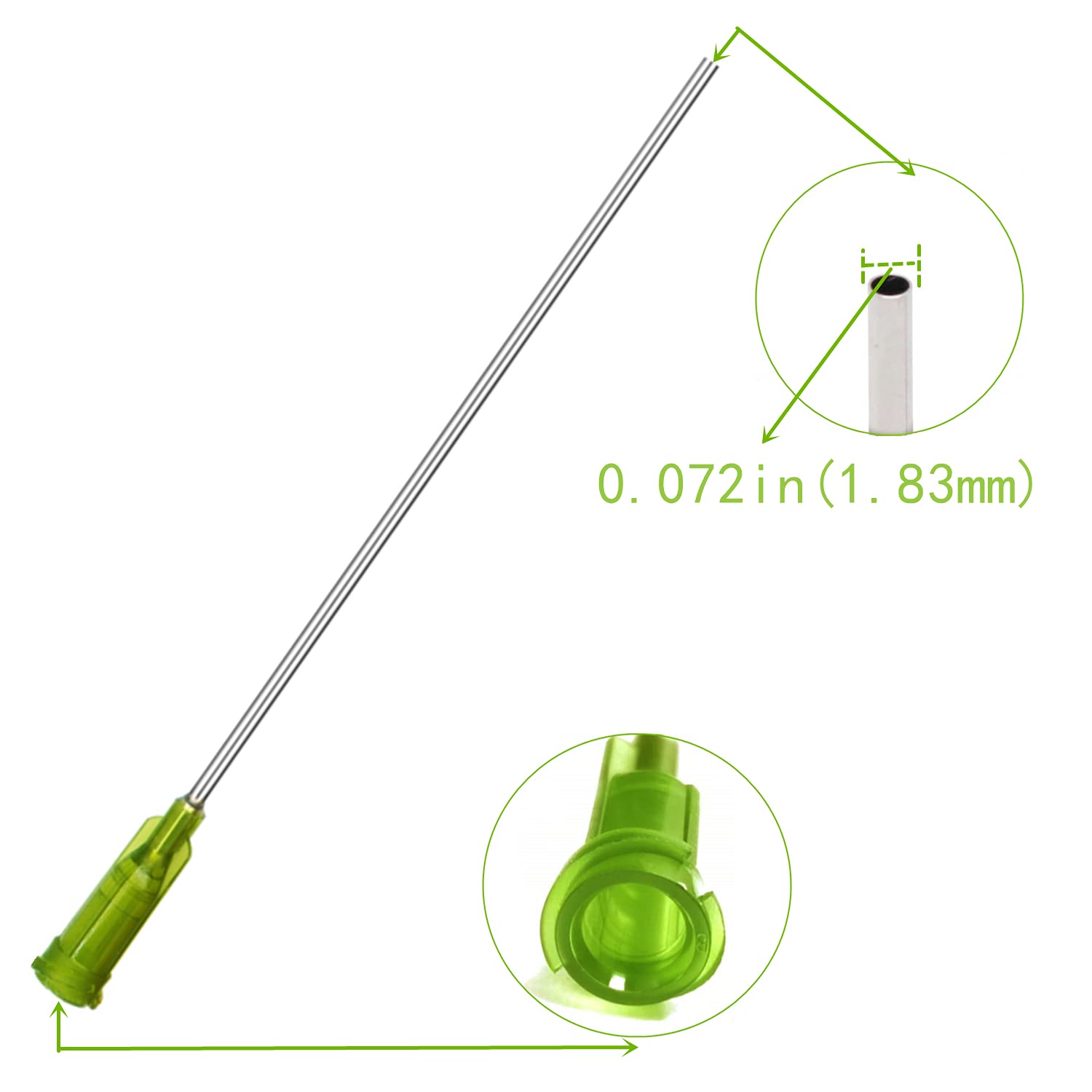 30ml Syringe with Long Tip-14Ga x 7”- Blunt Tip and Luer Lock, Great for Measuring and Refilling