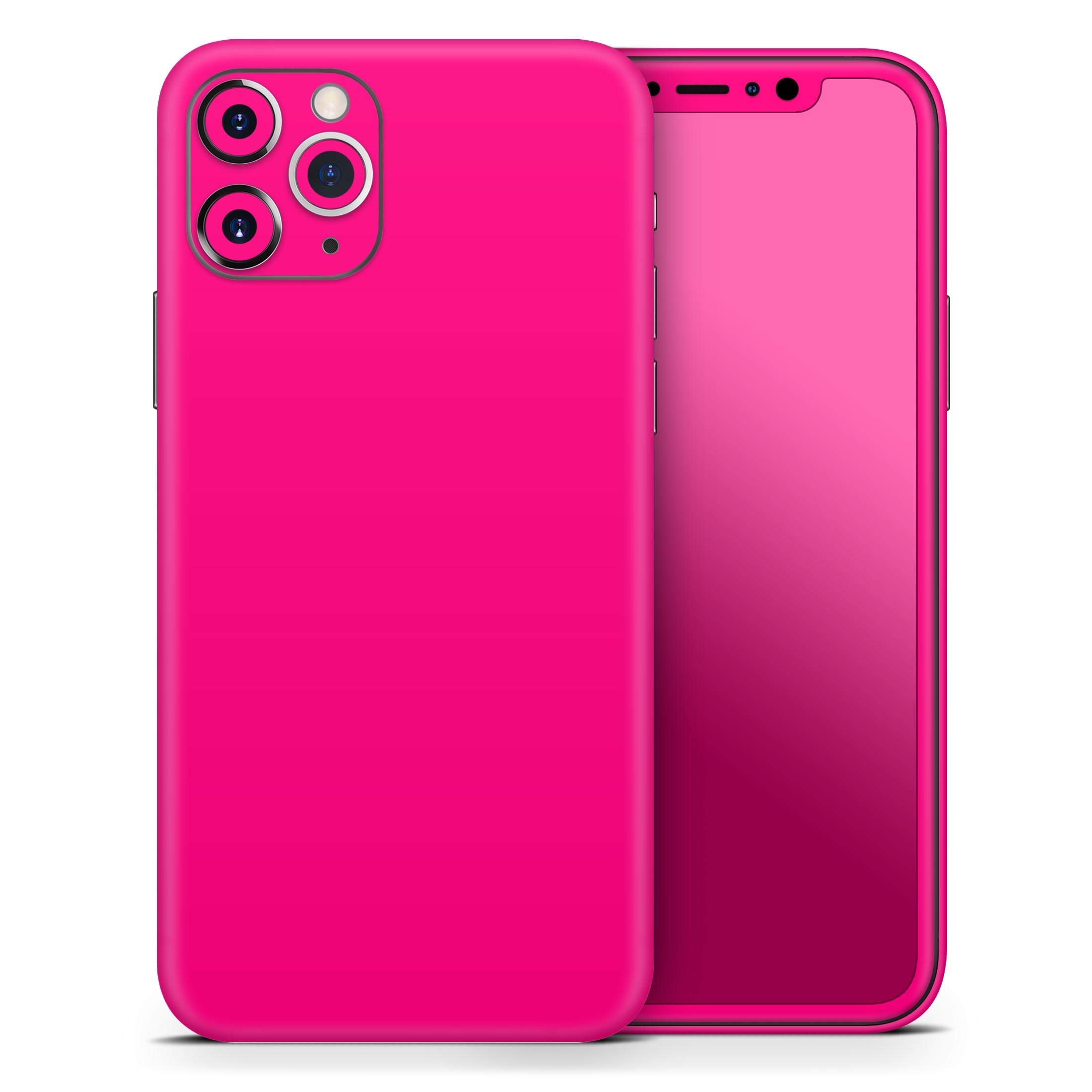 Design Skinz Solid Pink V2 - DesignSkinz Protective Vinyl Decal Wrap Skin Cover Compatible with The Apple iPhone 11 Pro (Full-Body, Screen Trim & Back Glass Skin)