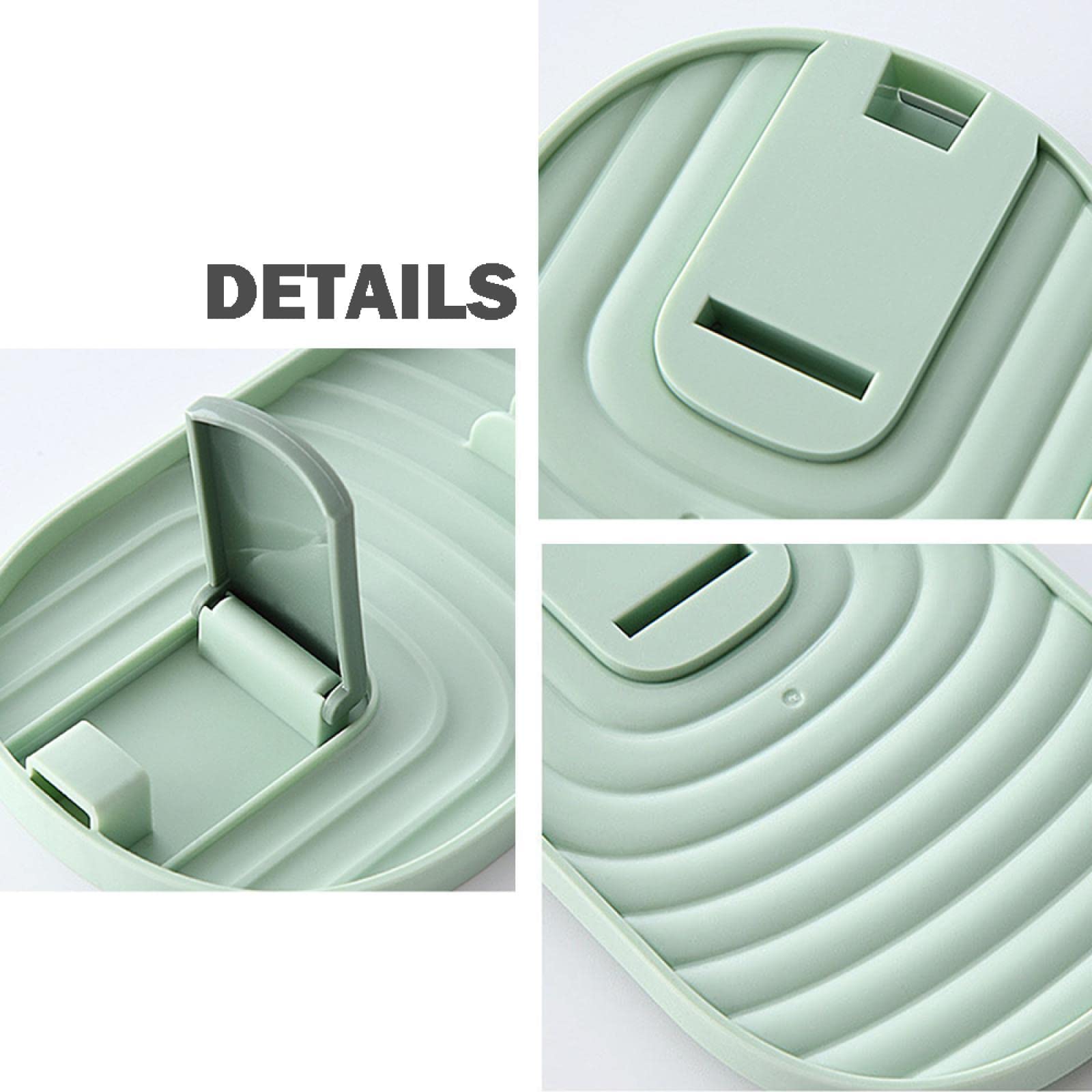 2 Pcs Multifunction Spoon Rest, Pot Lid Holder, Foldable Organizer Household Utensil Anti-Slip Pan Cover Holder, Storage Rack Pot Lid Stand Spoon Shelf 2White