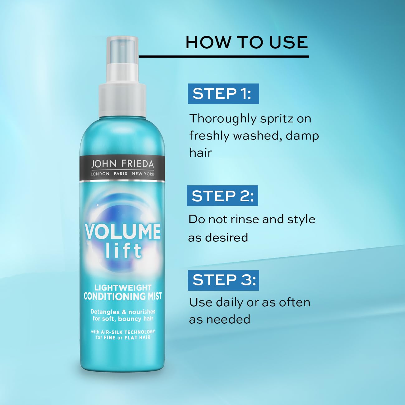 John Frieda Volume Lift Lightweight Conditioning Mist 6.76 Fl Oz