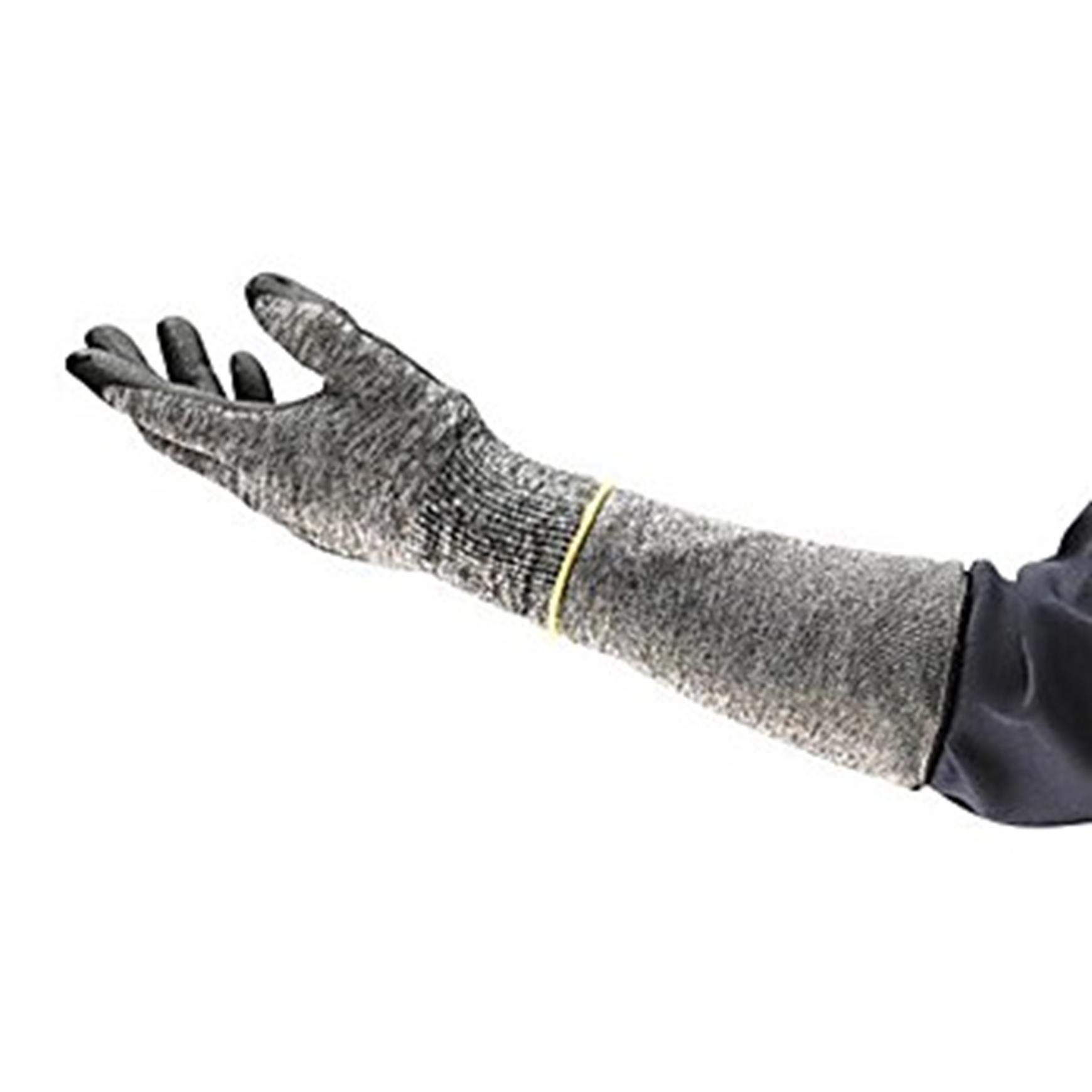 Ansell 11271160 HyFlex Economical Light Duty Cut-Resistant Sleeve with Thumbslot, 24 Gauge, Salt & Pepper, 16" Length (Pack of 50)