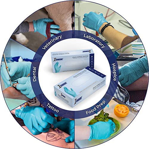 1st Choice Blue Nitrile Disposable Medical Gloves, Chemo-Rated, Latex-Free, Food Safe, Medium, 1000/Case