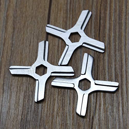 ADUCI 3pcs Meat Grinder Knife Stainless Steel Mincer Blade Spare Parts for Moulinex HV3/for KRUPS F402 for Daewoo Kitchen Appliance