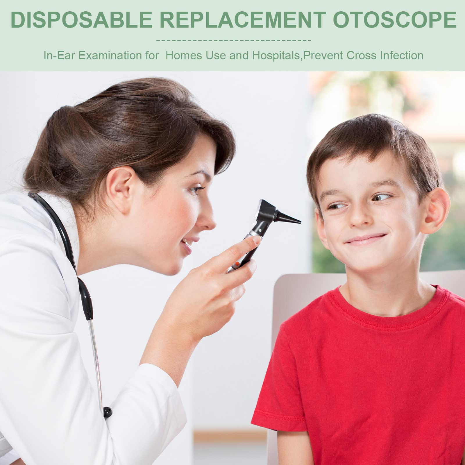 200 Pieces Small Otoscope Specula Tips for Kids, 3.0 mm Universal Disposable Plastic Otoscope Specula Tips for 4th and 5th Generation Doctor Otoscope