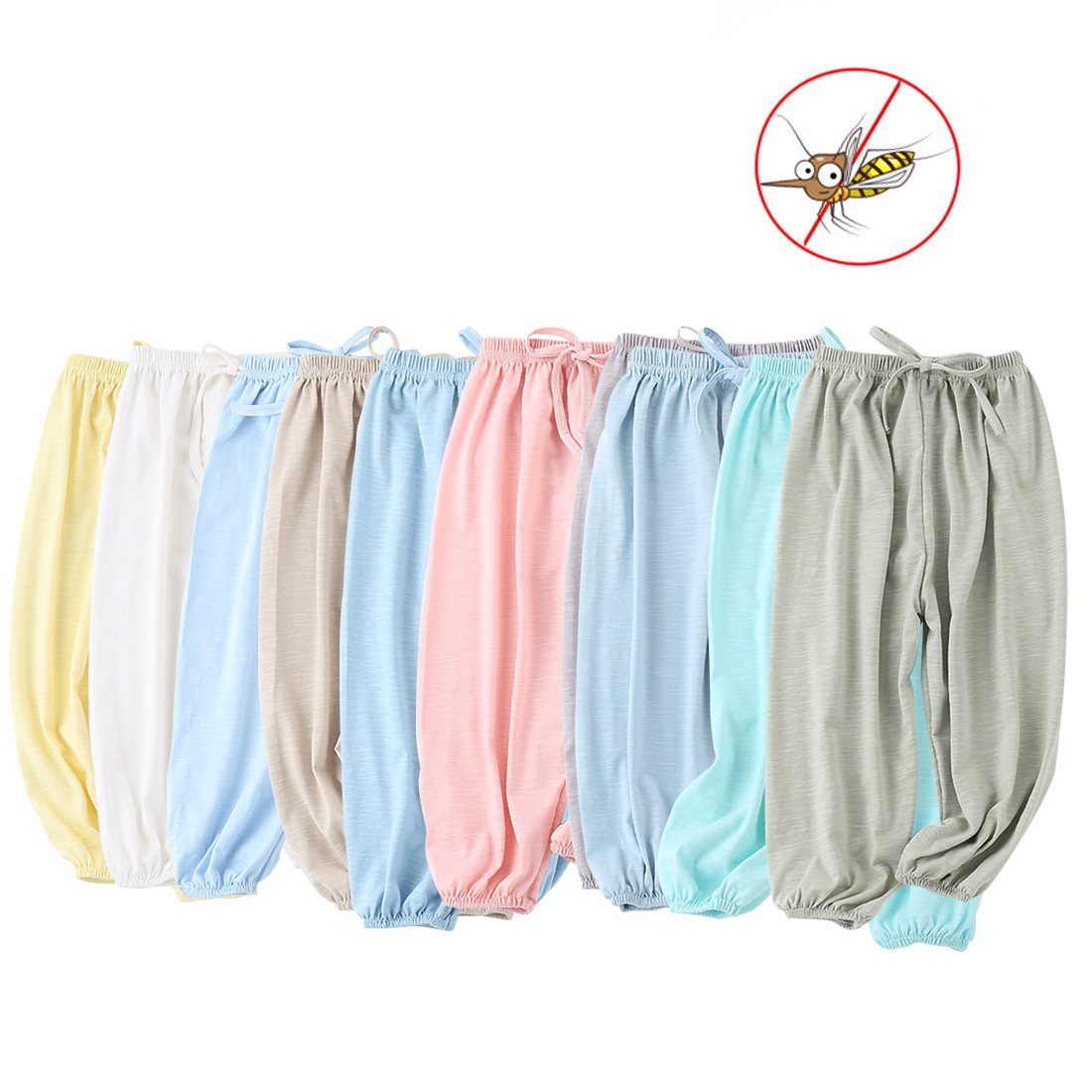 Bouclede Baby Boys Long Bloomers 2 Pack Soft Cotton Harem Pants 12M-7T (US, Age, 3 Years, 4 Years, Grey-Greyblue)