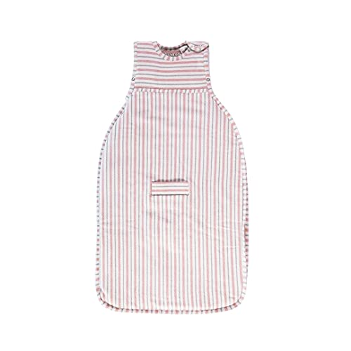 Merino Kids Duvet-Weight Baby Sleep Bag for Babies 0-2 Years, Misty Rose/Grey Stripe