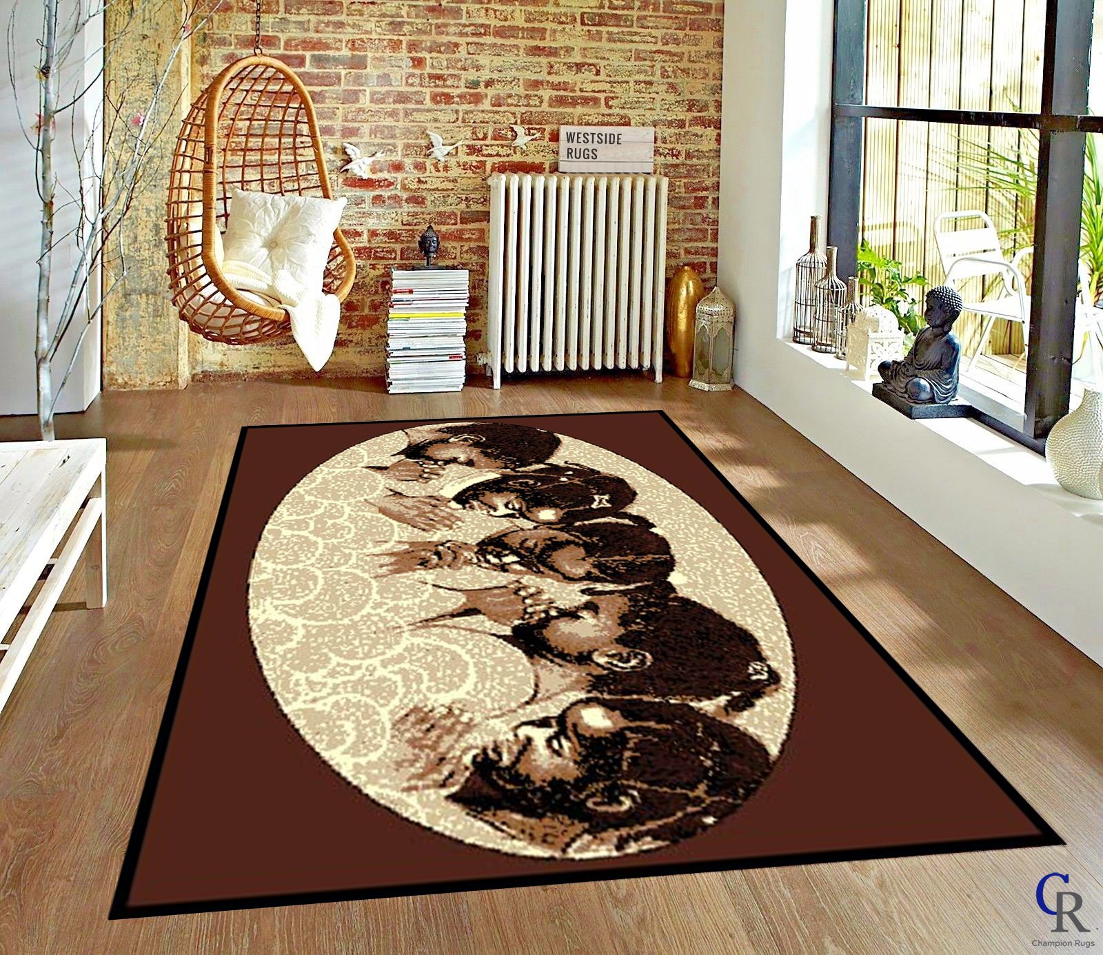 Champion Rugs Kids Children Prayer Holding Hands Praying Area Rug (5β 3β X 7β 5β)