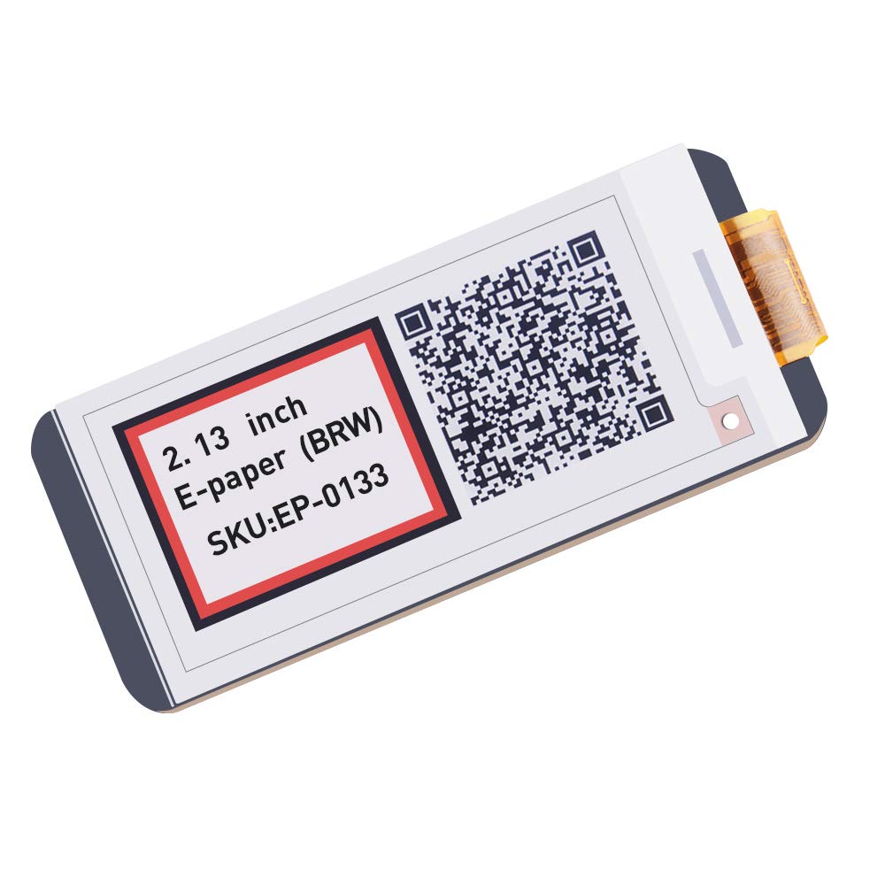 GeeekPi 2.13 inch E-Ink Display HAT, 250x122 Pixel E-Paper Screen for Raspberry Pi 4B/3B+/3B/2B/Zero/Zero W/Zero WH, Electronic Paper Module with Partial Refresh