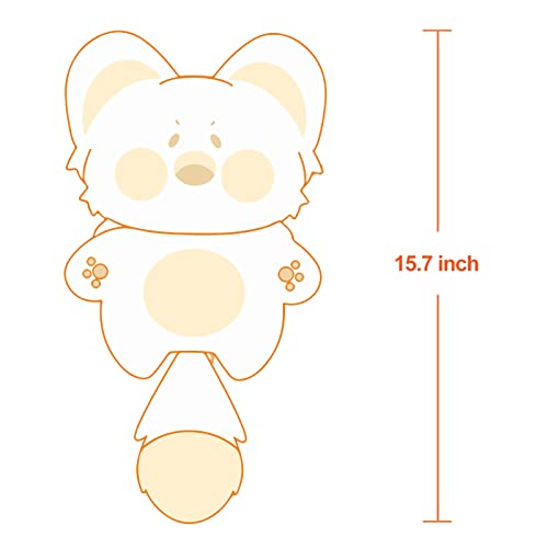 PEACHCAT Cute Cat Plush Pillow Kitten Plushie Kawaii Cat Stuffed Animal White with Angel Wings 15.7"