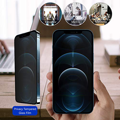 ProCase [2 Pack] iPhone 12 Pro Max Privacy Screen Protector 2020, Anti-Spying Tempered Glass Screen Film Guard for Apple iPhone 12 Pro Max 6.7 Inch 2020