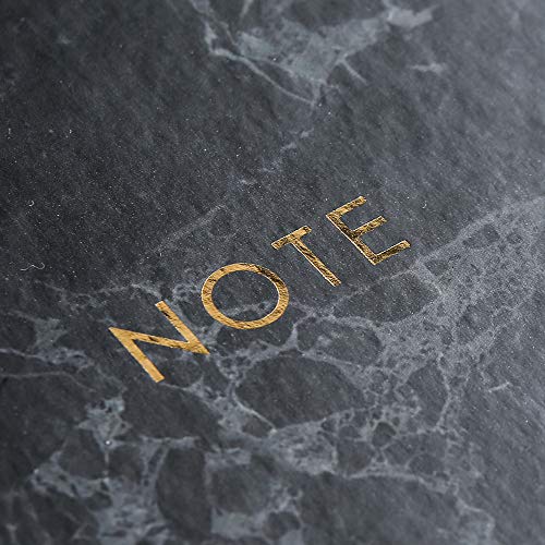 Jessydream Hardcover Notebook,Marble Spiral Journal Notebook, 7.52”x10.3”, 160 Pages Thick College Ruled Paper, Double Wire-O (Black)