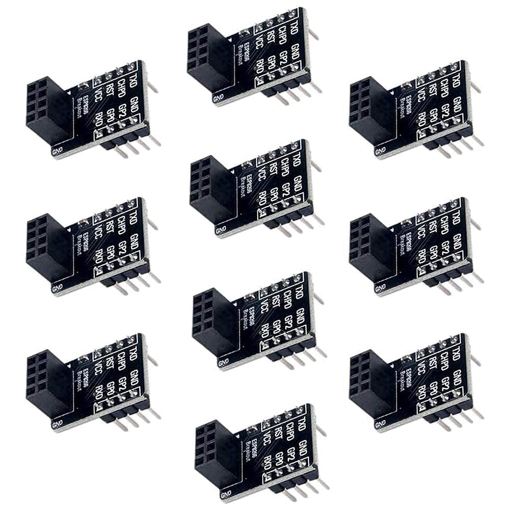 Stemedu 17PCS USB to ESP-01 ESP8266 Adapter + ESP8266 ESP-01S Breakout Board + ESP-01S Adapter WiFi Module Wireless Serial Transceiver