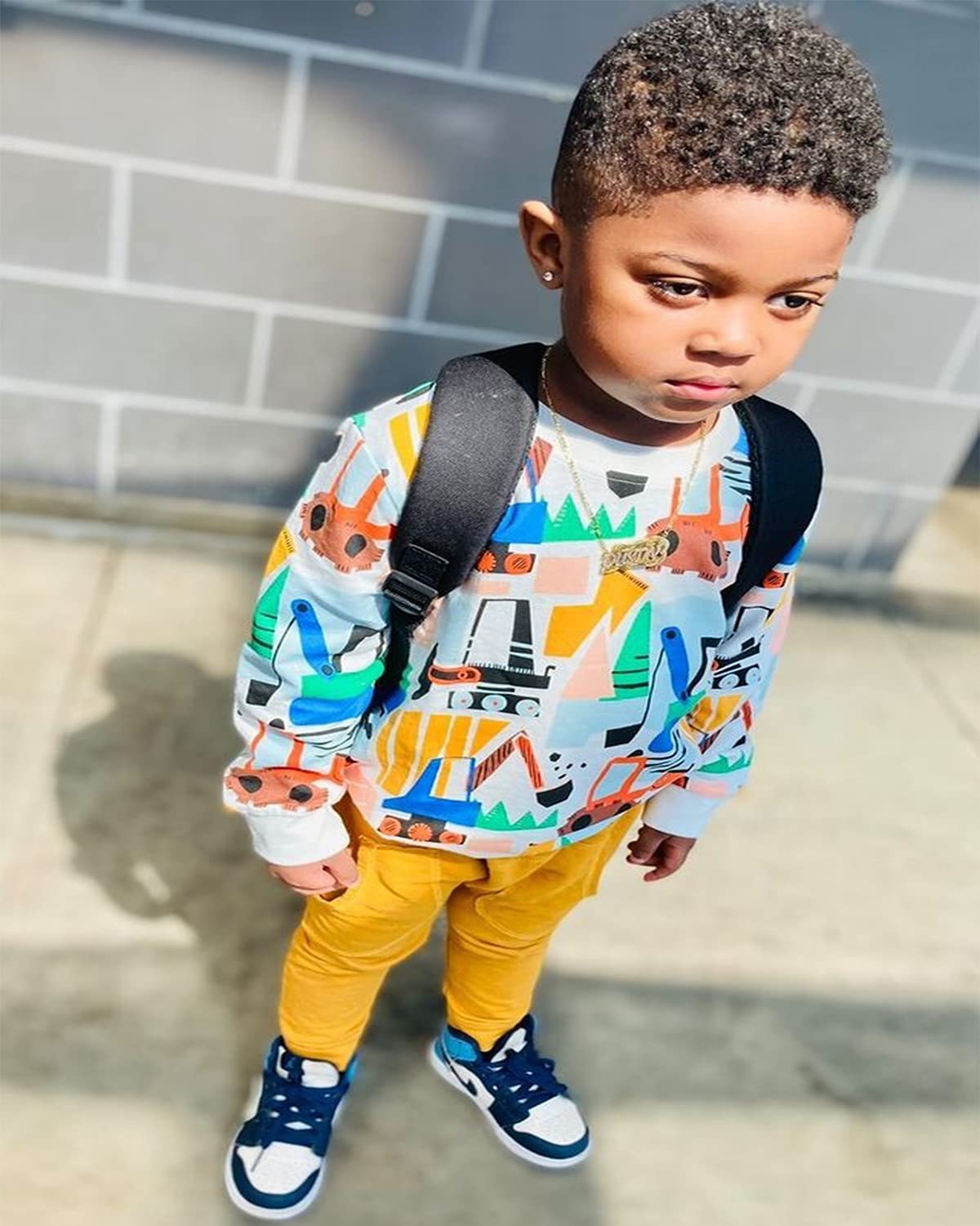 Funnymore Baby Boy's Crewneck Sweatshirt Clothes,Long Sleeve Shirt Top Outfit White Excavator 2t