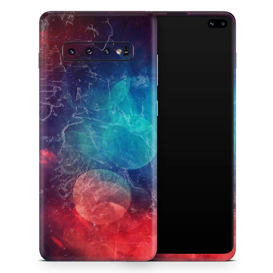 DesignSkinz Abstract Fire & Ice V7 Protective Vinyl Decal Wrap Skin Cover Compatible with The Samsung Galaxy S20 (Screen Trim & Back Glass Skin)