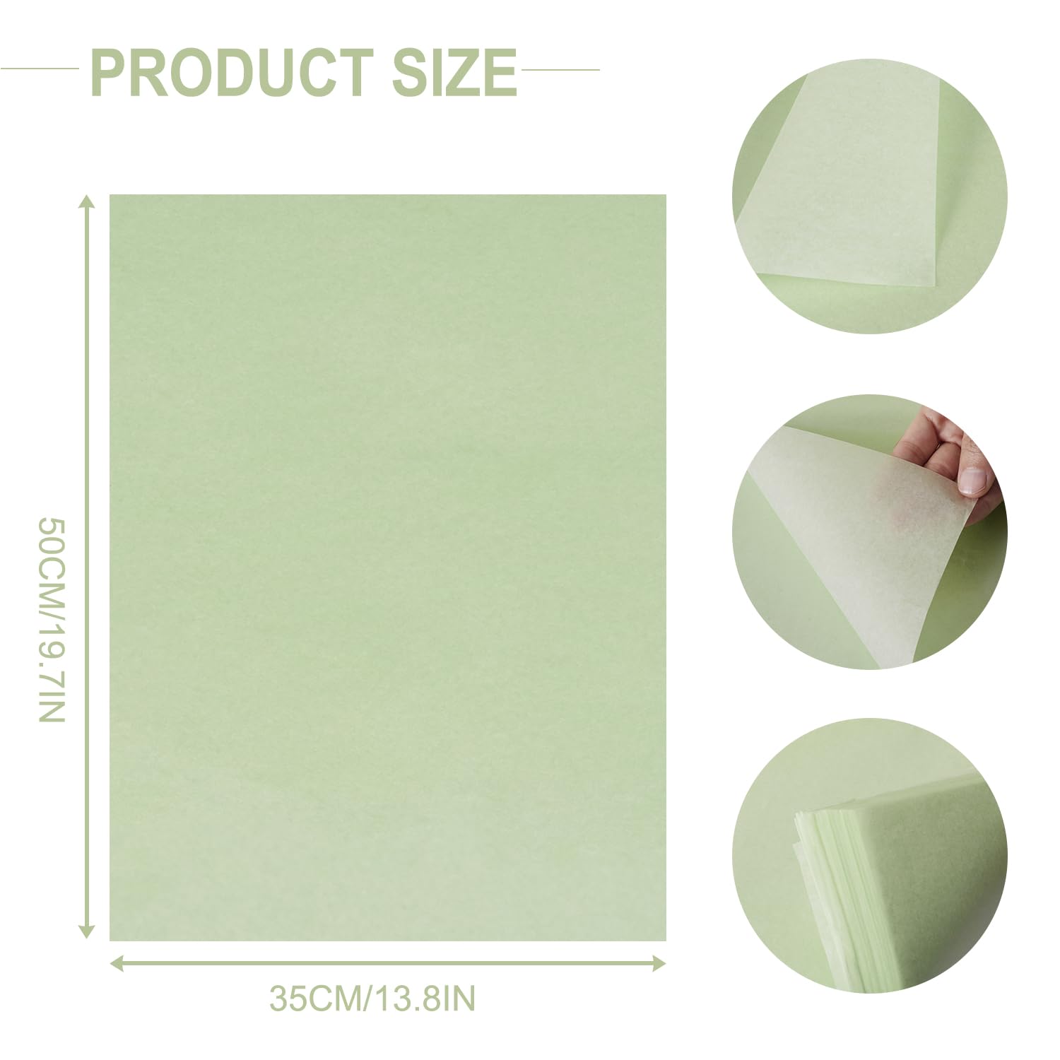60 Sheets 20"X14" Metallic Green Tissue Paper, Mint Green Tissue Paper Bulk for Gift Bags Crafts Packaging Wrapping, Pearlescent Shimmer Wrapping Tissue Paper for Birthday Baby Shower Wedding