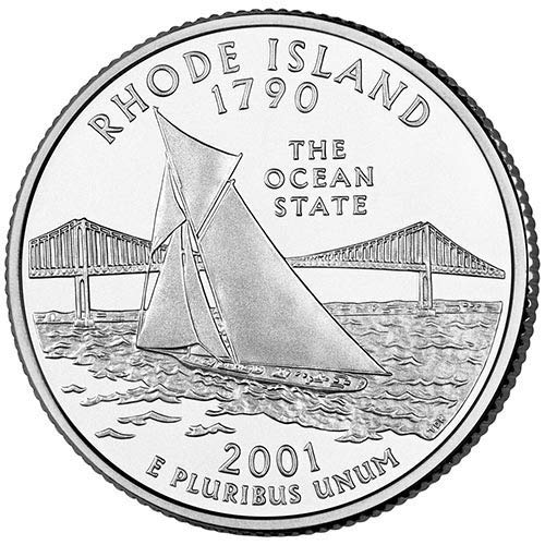 2001 P & D BU Rhode Island State Quarter Choice Uncirculated US Mint 2 Coin Set