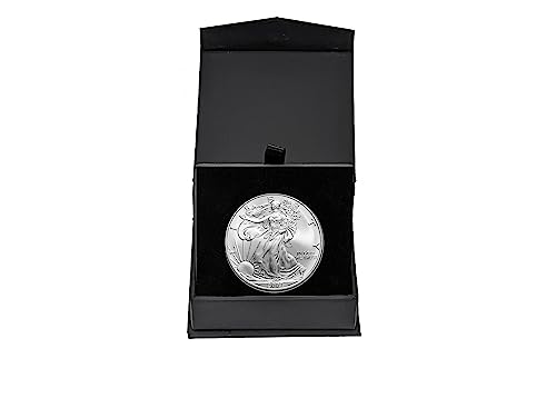2007 - U.S. Silver Eagle in Plastic Air Tite in Magnet Close Black Gift Box - Gem Brilliant Uncirculated Dollar US Mint Uncirculated