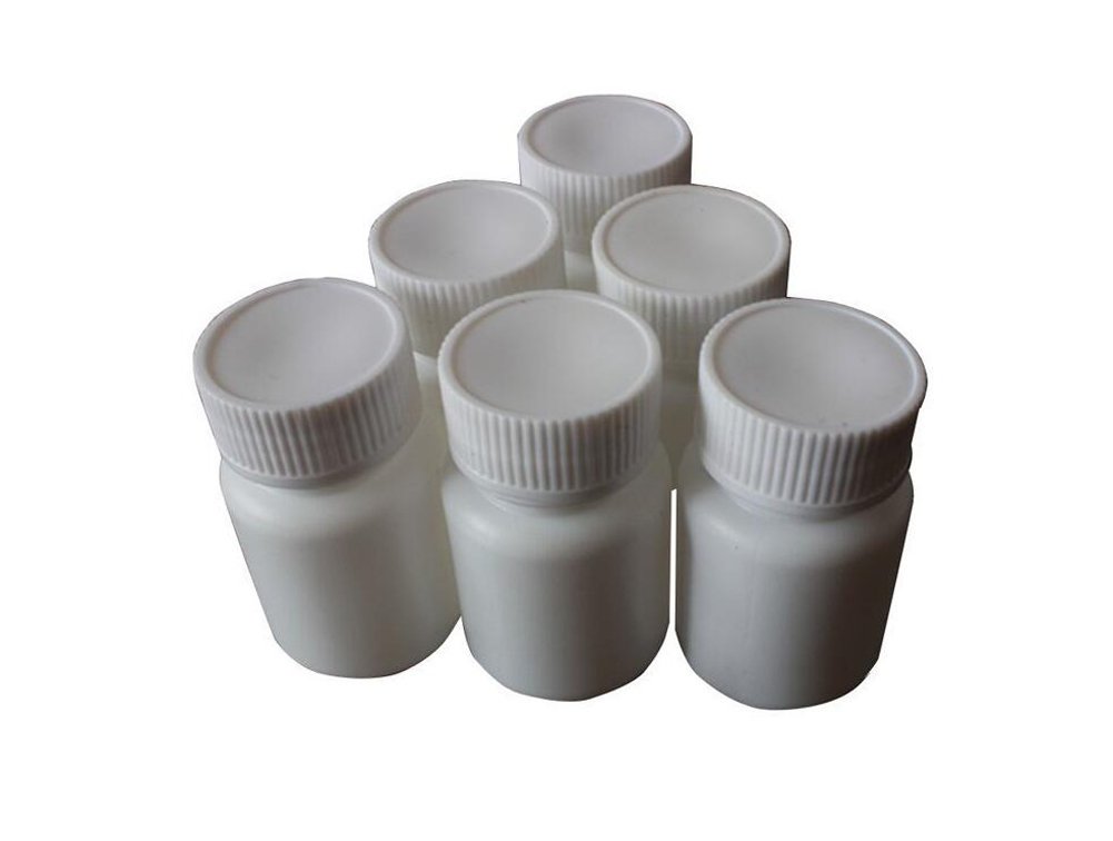 50PCS White Empty Solid Plastic Bottle Case Holder Container Vials Box with Screw Cap for Powder Sample Storage(50ml)